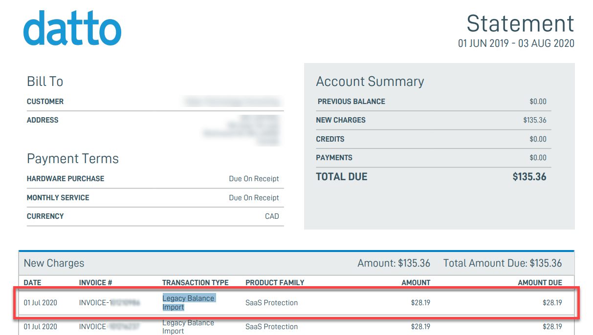 Your account statement