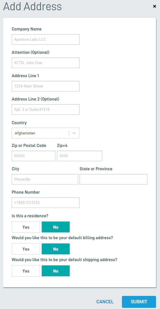 How do I add, edit or remove addresses in the Datto Partner Portal?